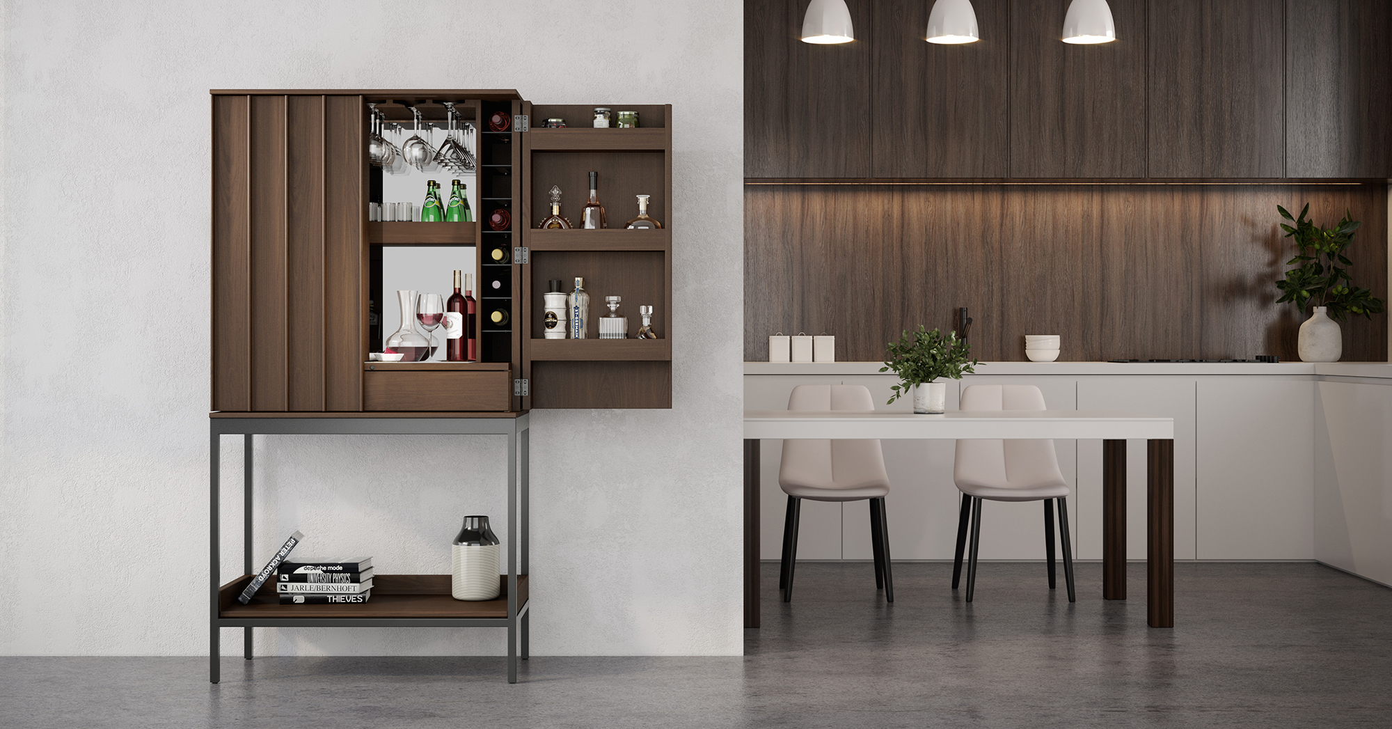 Cosmo 5720 Home Bar & Bar Cabinet | BDI Furniture