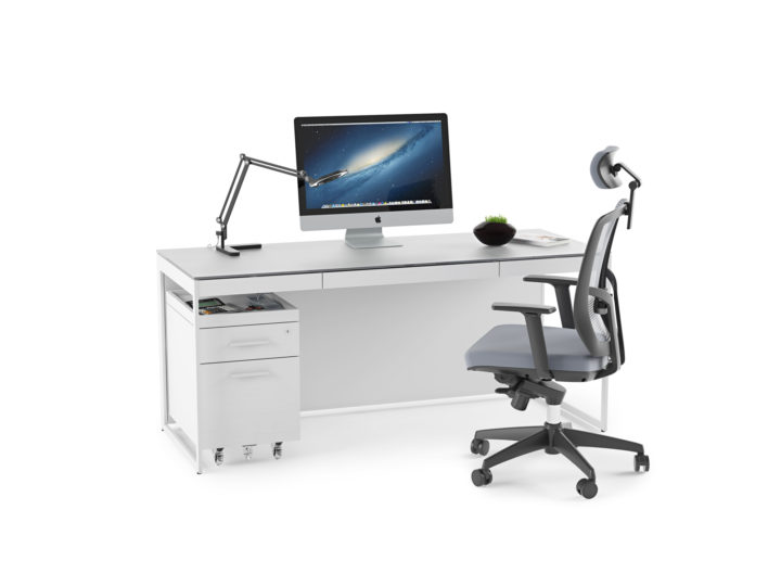Centro 6401 Modern White Home Office Desk | BDI Furniture