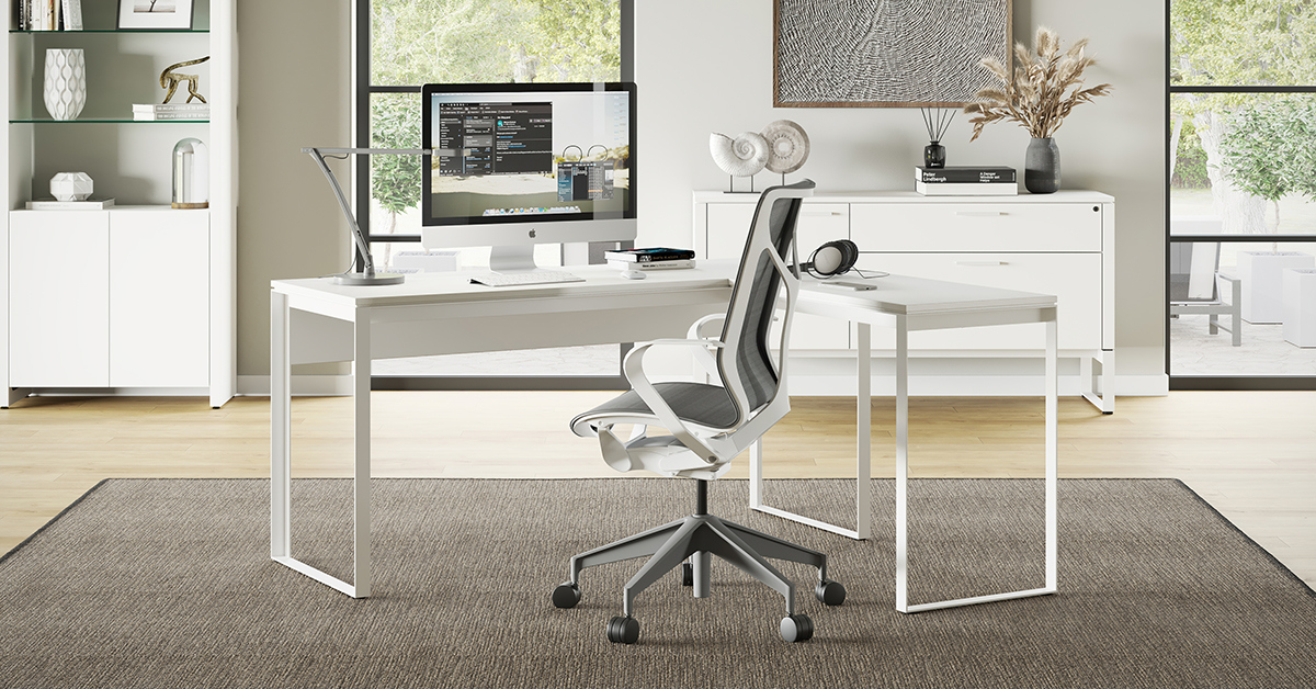 Linea 6223 Large Modern Home Office Work Desk | BDI Furniture