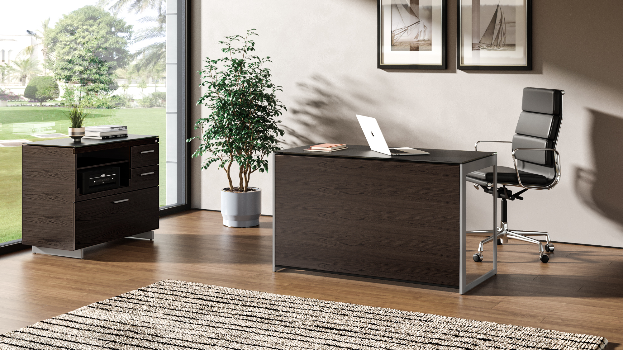 Sequel 6108 Compact Desk Magnetic Back Panel | BDI Furniture