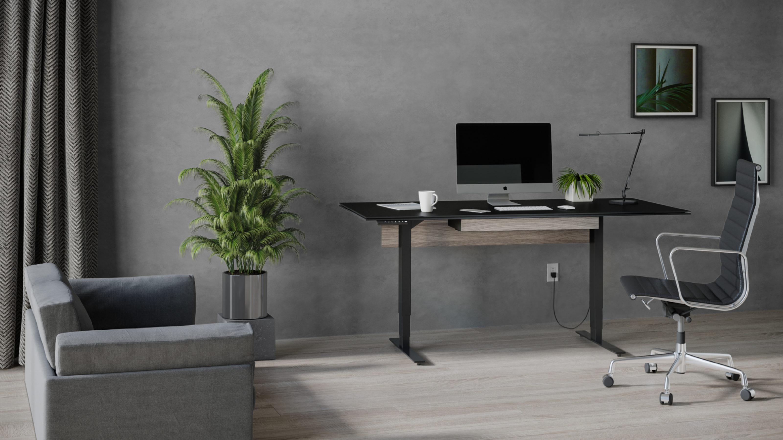 Stance 6652 Large Height Adjustable Standing Desk | BDI Furniture