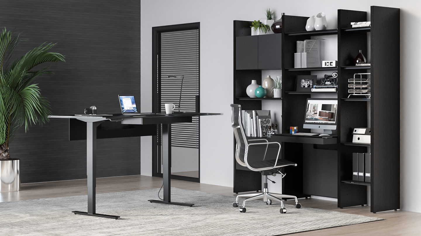 Stance 6652 Large Height Adjustable Standing Desk | BDI Furniture