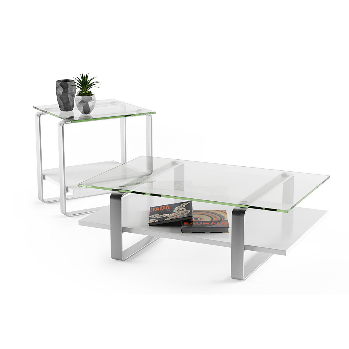 Stream 1646 Modern Glass End Table | BDI Furniture