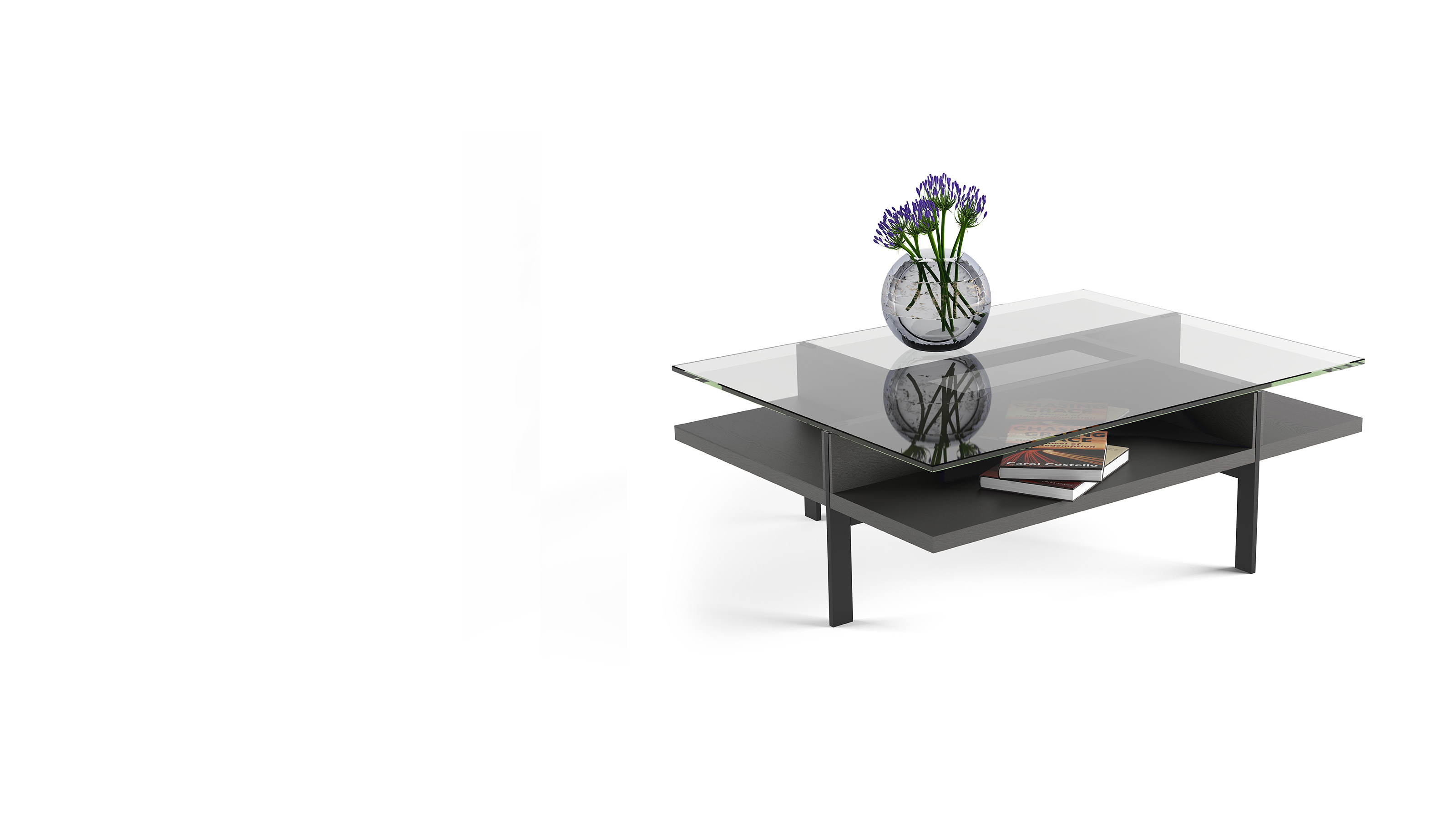 Terrace 1152 Modern Rectangular Glass Coffee Table | BDI Furniture